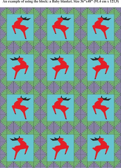 Deer Quilt Block Pattern