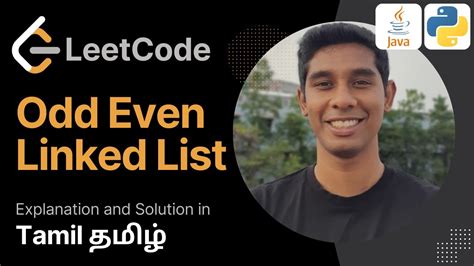 Odd Even Linked List Leetcode 75 In Tamil தமிழ் Get Interview