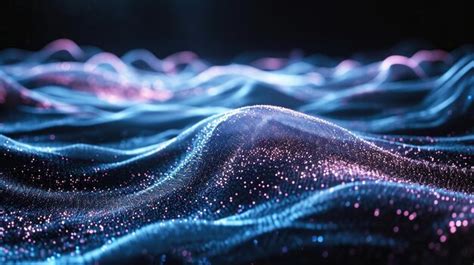 Premium Photo Bright Particle Wave Sound Visualization