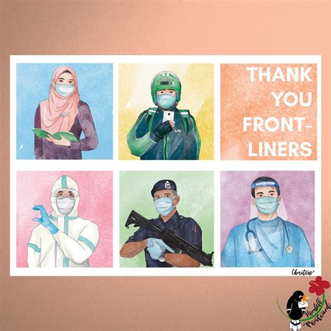 2 Designs Thank You Frontliner Postcard Poskad Shopee Malaysia