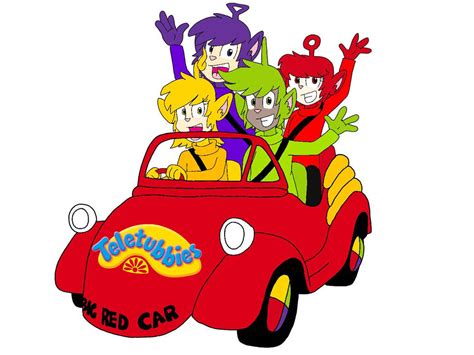 Teletubbies In The Big Red Car By Nashiothepenguin On Deviantart