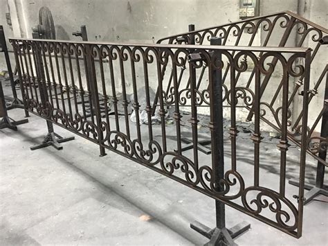 Modern Custom Stair Case Balusters Hand Forged Antique Steel Scrolls