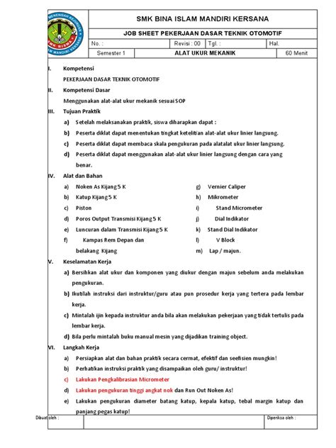 Job Sheet Alat Ukur Pdf