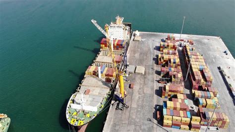 Aerial Of Container Ship Loading At Dock Stock Footage Sbv 334024208