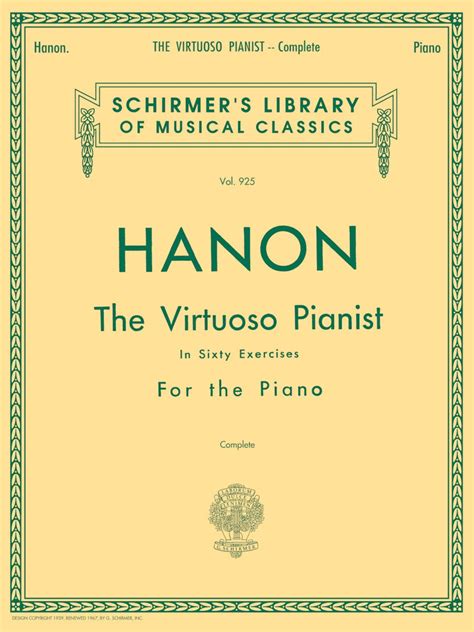 Hanon The Virtuoso Pianist In Sixty Exercises Piano Technique Sheet