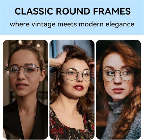 Round Framed Glasses Vue Dor Retro Solid Gold Glasses Siefers