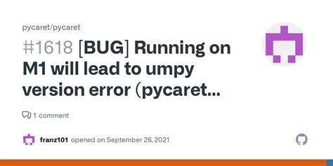 [bug] running on m1 will lead to umpy version error pycaret 2 3 4