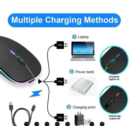 Gamming Rechargeable Wireless Mouse Bluetooth And Usb Receiver Daraz Pk