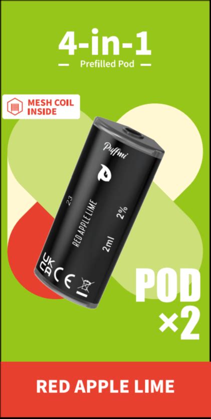 Puffmi 4in1 Pods Red Apple Lime 2x