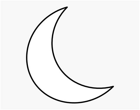 Crescent Moon Outline Clipart