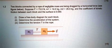 [get Answer] 2 12 Two Blocks Connected By A Rope Of Negligible Mass Are