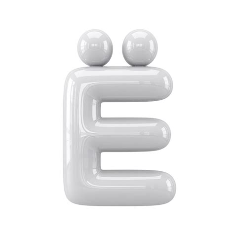 3d Rendered Russian Letter Yo With Two Spheres On Top Premium Ai