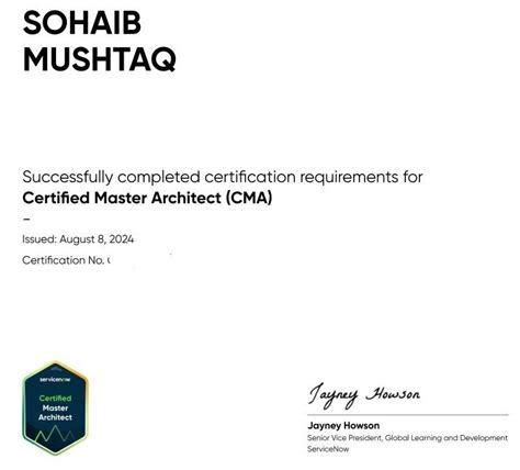 Sohaib Mushtaq On Linkedin Servicenow Certifiedmasterarchitect Gratitude Professionalgrowth