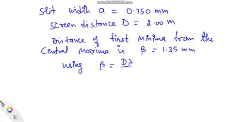 Solvedmonochromatic Light From A Distant Source Is Incident On A Slit