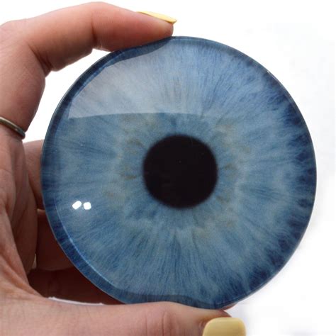 Large 78mm Natural Blue Human Glass Eyes Handmade Glass Eyes