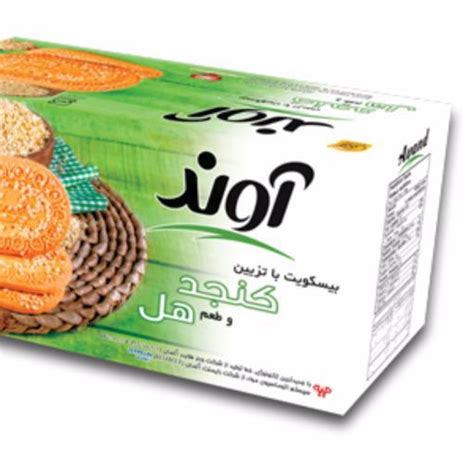 قیمت و خرید شل شش عددی بیسکوییت باتزئین کنجدو طعم هل1000آوندبیسکویت کنجدی