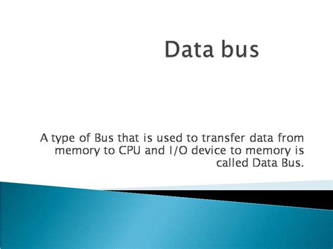 What Is Data Bus In Computer Architecture Design Talk