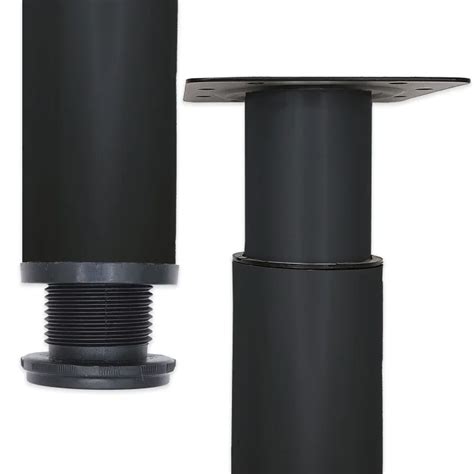 Ivento Height Adjustable Leg Ø60 L 710 1150 Mm For Tabletop Blac