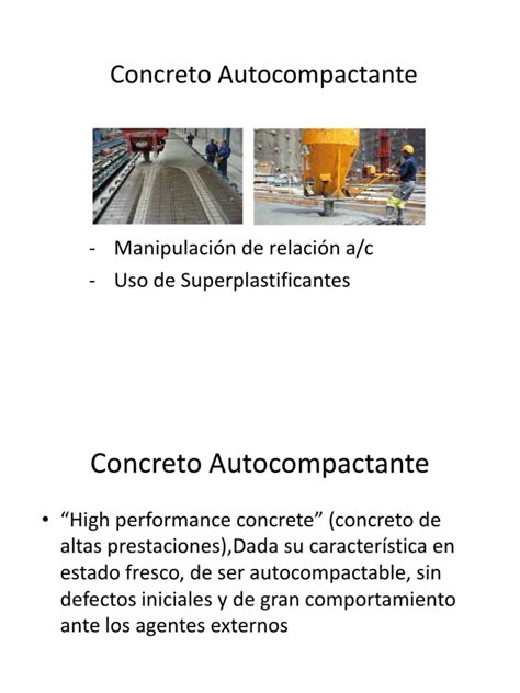 Concreto Autocompactante Guía Pdf Pdf