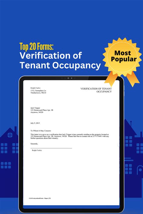 Most Popular Form Verification Of Tenant Occupancy Artofit