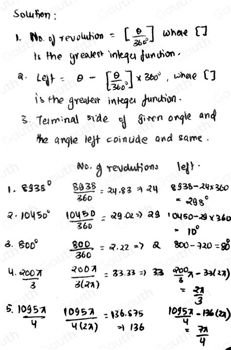 solved direction determine the number of revolutions that a given