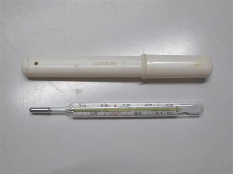 Starý Kvalitní Lekařský Rtuťový TeplomĚr Exatherm Aukro