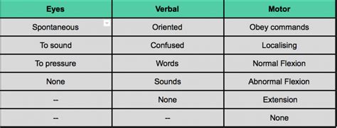 Glasgow Coma Scale Association Lea
