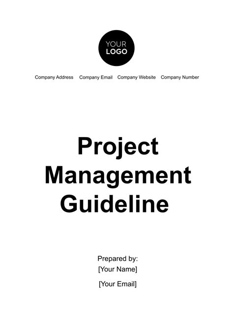 Free Project Management Guideline Template To Edit Online