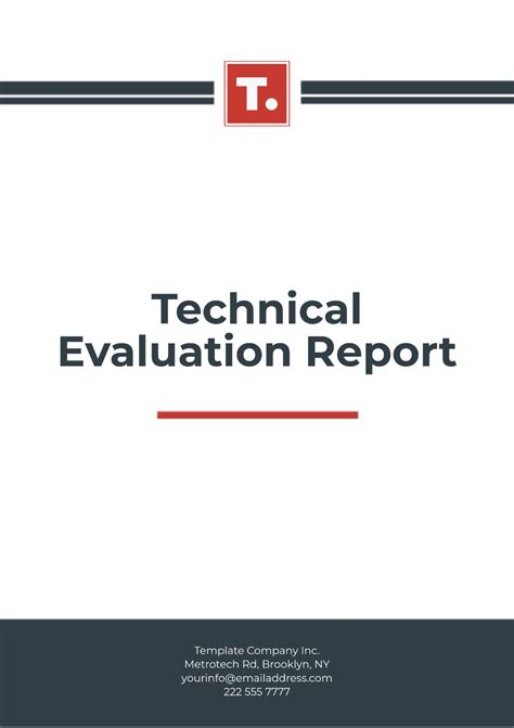 Free Technical Evaluation Report Template To Edit Online