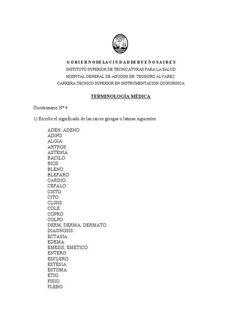 Terminología Médica Pdf
