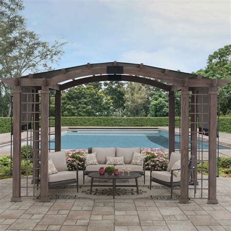 Sunjoy Kenwood Arched Pergola Costco Pergola Aluminum Pergola Patio