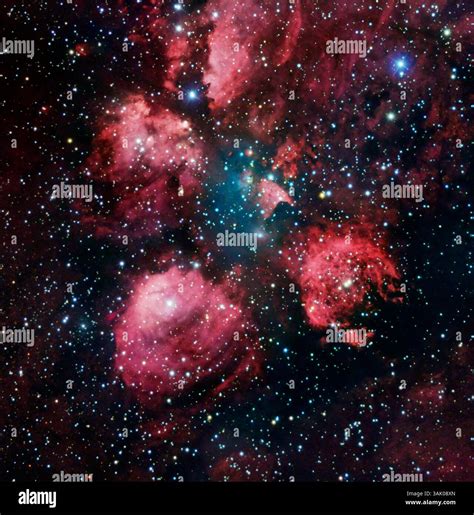 Cats Paw Nebula Ngc 6334 Combined Optical Image The Cats Paw