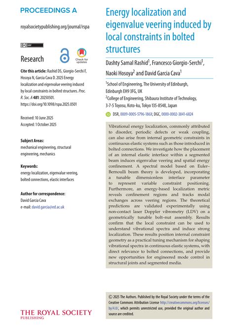 Pdf Energy Localization And Eigenvalue Veering Induced By Local
