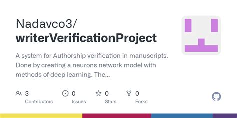GitHub Nadavco3 WriterVerificationProject A System For Authorship Verification In Manuscripts