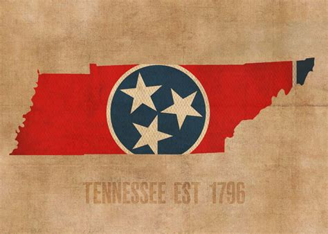 Imágenes Prediseñadas De La Bandera De Tennessee Ondeando Set Of Map