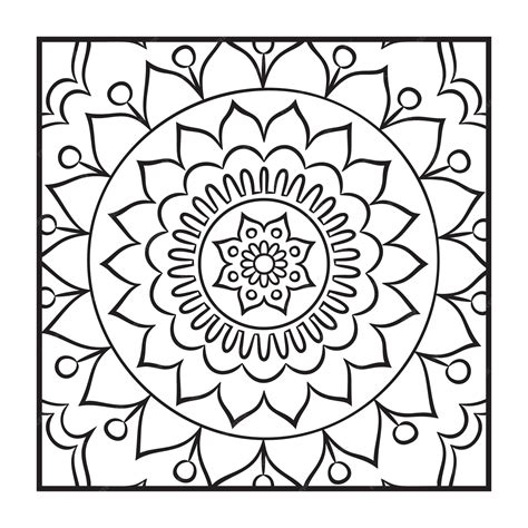 Premium Vector Doodle Mandala Coloring Page