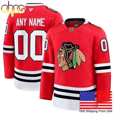 Nhl Chicago Blackhawks Home New Design 2025 Custom Hockey Jersey