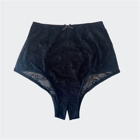 Rose Lace Ostomy Crotchless Knickers White Rose Ostomy