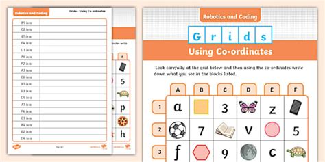 Robotics And Coding Grid Work Using Co Ordinates