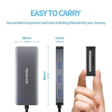 Usb 30 Hub With Usb C Adapter Aluminum Usb C Hub Usb Splitter Usb