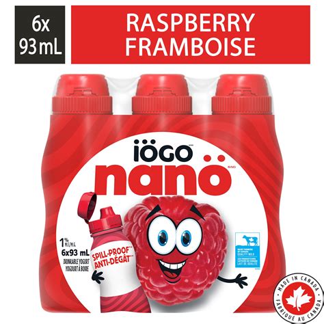 Iogo Nano Drinkable Raspberry Yogurt 1 6x93ml Walmartca