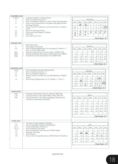 implementing guidelines and school calendar and activities for school year 2024 2025 deped