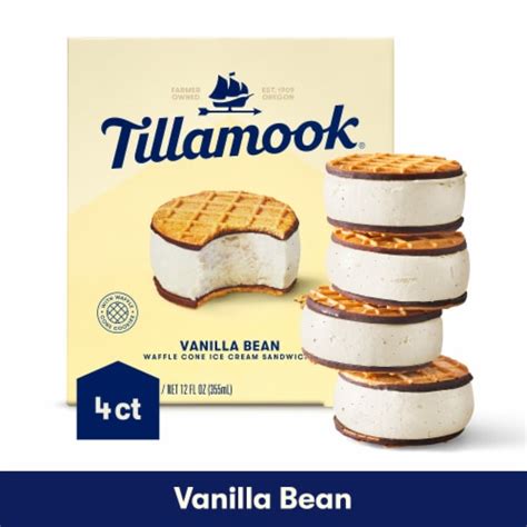 Tillamook Vanilla Bean Ice Cream Sandwiches 4 Ct Harris Teeter
