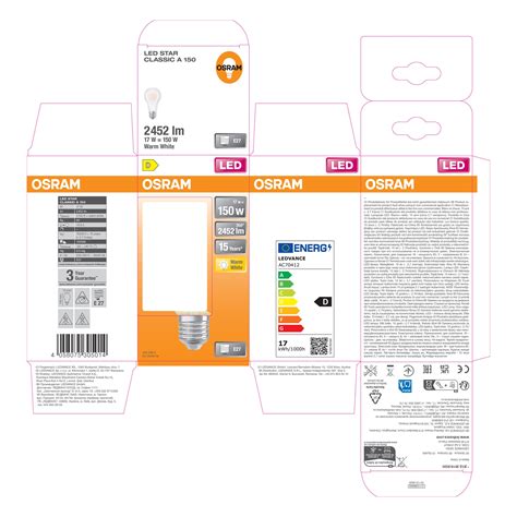 Bombilla Led Estándar E27 17w Luz Cálida Osram · Osram · El Corte Inglés