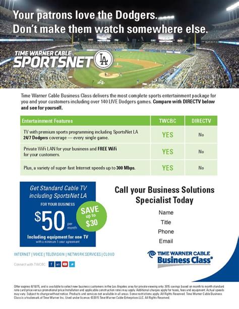 Time Warner Cable Business Class Flyer Randman Design Direct