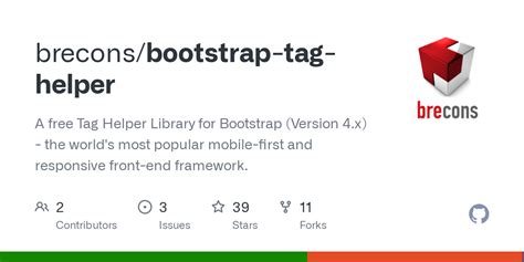 Github Breconsbootstrap Tag Helper A Free Tag Helper Library For Bootstrap Version 4x