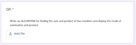 Solved Write An ALGORITHM For Finding The Sum And Chegg