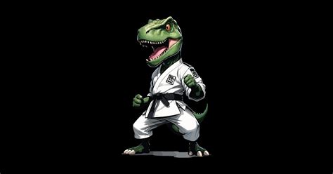 Brave Karate Dinosaur Martial Arts Dino Art Karate Dinosaur