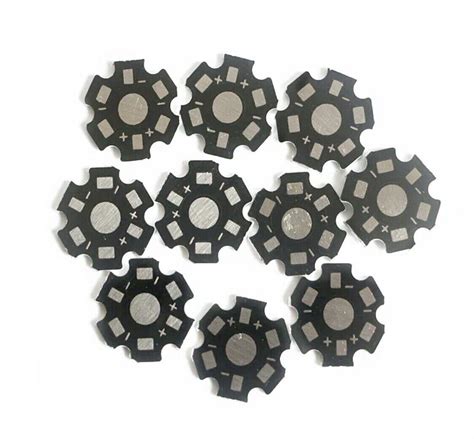 20pc Black 1 3 5w High Power Led Pcb Aluminium Star Base Heat Sink Diy
