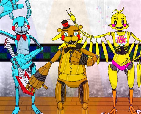 Fnaf Drawkill Toy Models Colored By Zalaine On Deviantart